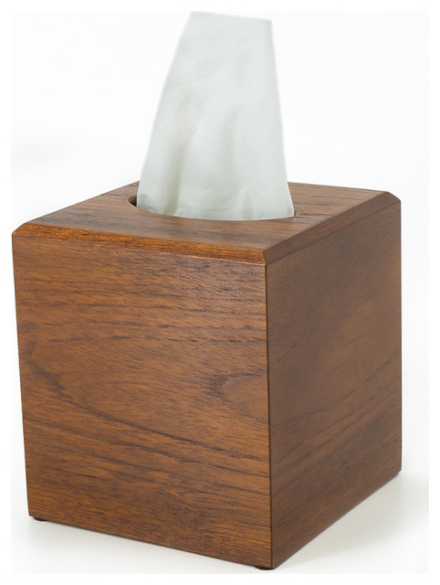 Solid Teak Tissue Box Cover - Transitional - Tissue Box Holders - by ...