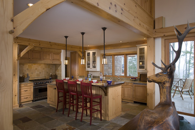 Timber frame kitchen designs - Traditional - Kitchen - Denver - by ...