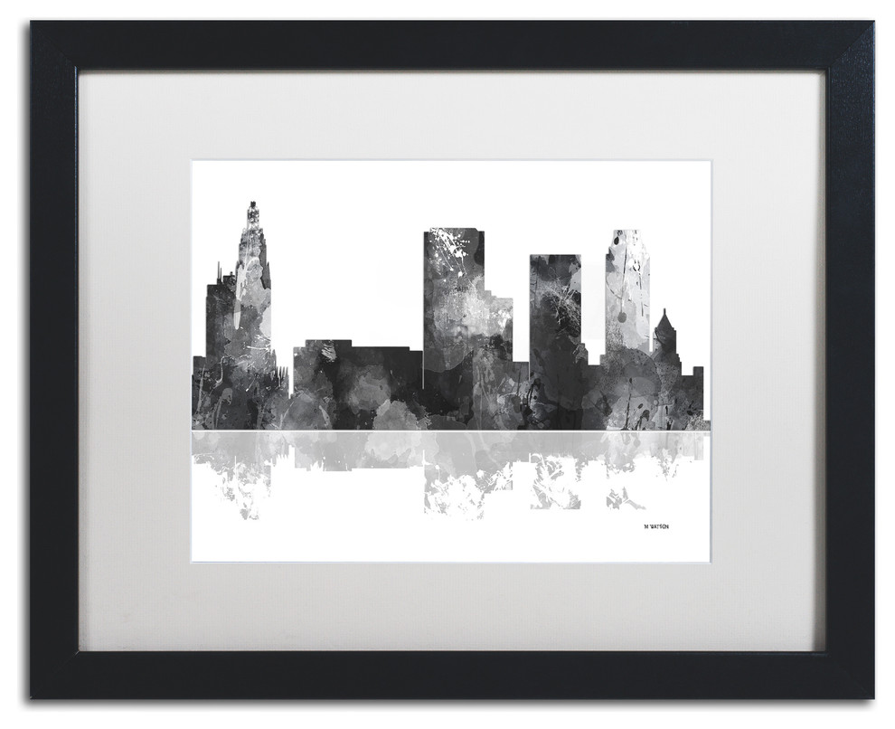 Marlene Watson 'Tulsa Oklahoma Skyline BG-1' Framed Art, 16"x20 ...