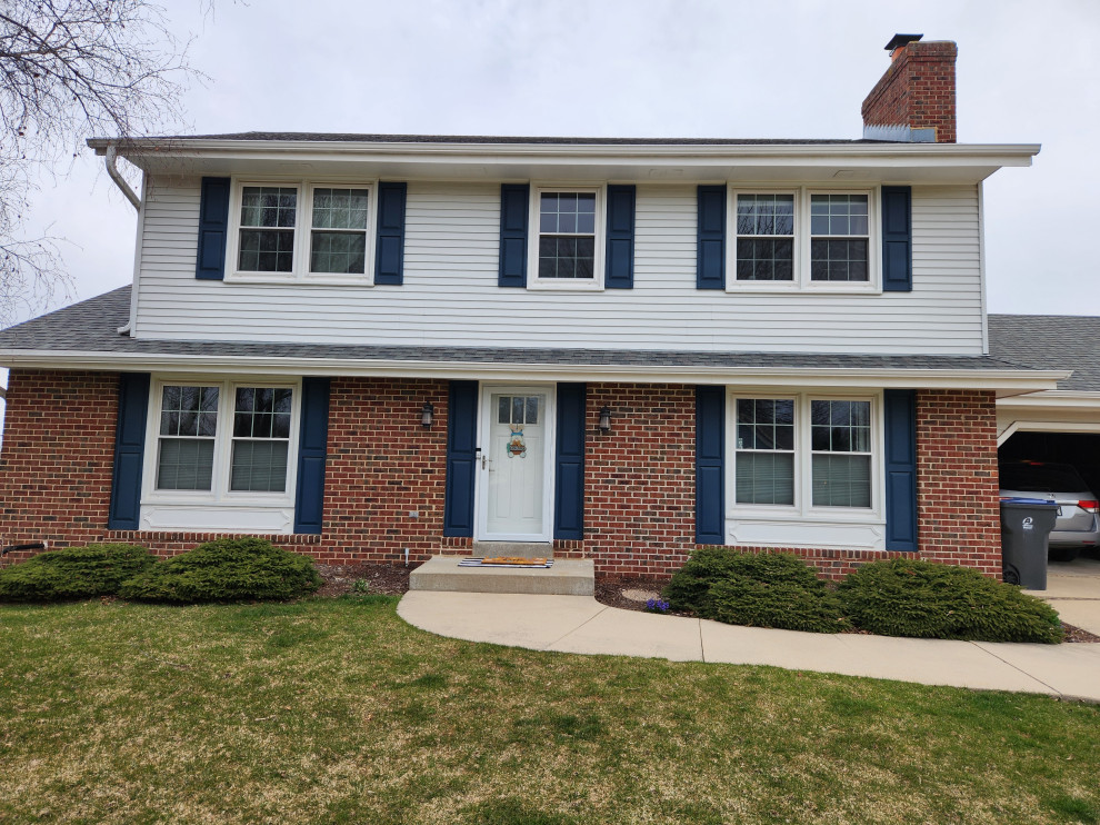 What to do - removing shutters in brick area, no bricks below shutters ...
