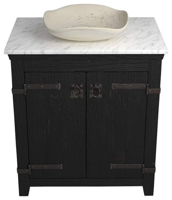 Native Trails VNB-VNT-MG1515-BCC-1 30" Vanity With Carrara and ...