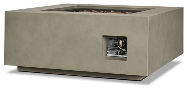 Real Flame Aegean Stainless Steel Fire Table with Conversion Kit in ...