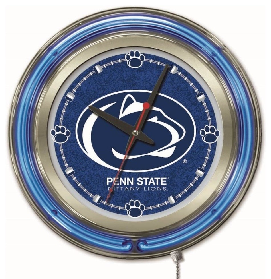 Penn State Neon Clock - Contemporary - Wall Clocks - by Holland Bar ...