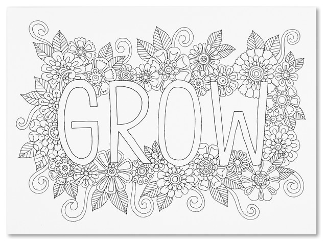 Hello Angel 'Letters & Words 2' Canvas Art, 47"x35" - Contemporary ...