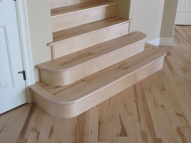 Maple Rounded Stairs - Traditional - Staircase - Calgary - by Red Deer ...