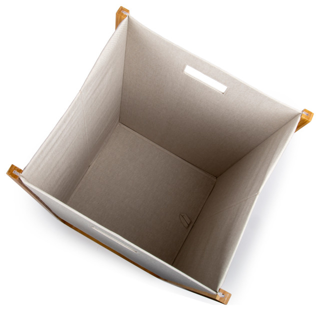 Modern and Sleek Woven Paper and Bamboo Laundry Hamper - Transitional ...