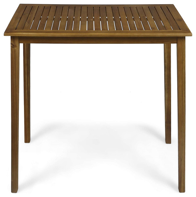 Outdoor Bar Table, Minimalistic Design With Rectangular Slatted Top ...