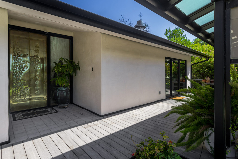 Santa Barbara Smooth Stucco Finish - Midcentury - Exterior - San Diego ...