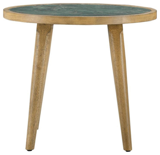 Novato End Table With Sintered Stone - Midcentury - Side Tables And End ...