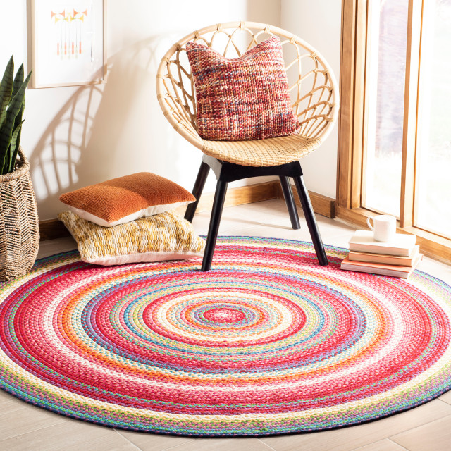 Safavieh Braided Collection BRD316 Rug, 3' Round - Contemporary - Area ...
