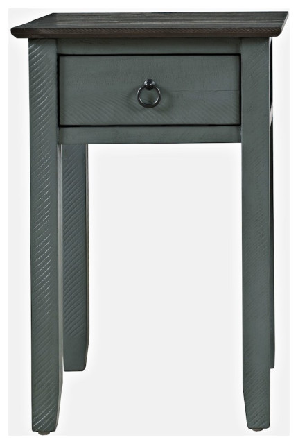 Devon Farmhouse Distressed Solid Wood End Table - Contemporary - Accent Chests And Cabinets - by ...