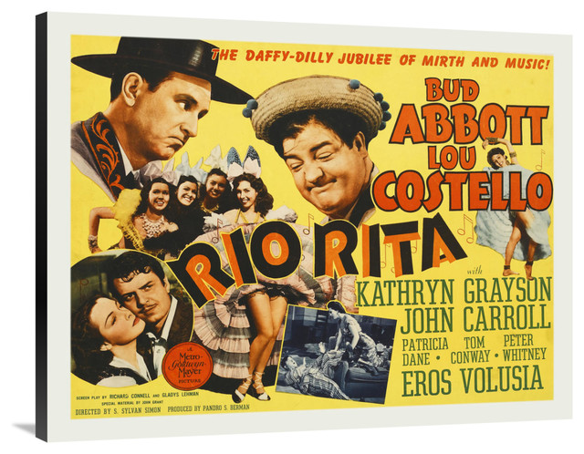 "Abbott & Costello - Rio Rita" Canvas by Hollywood Photo Archive, 40x32 ...