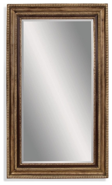 Sergio Leaner Mirror in Antique Gold Wood - Traditional - Floor Mirrors ...