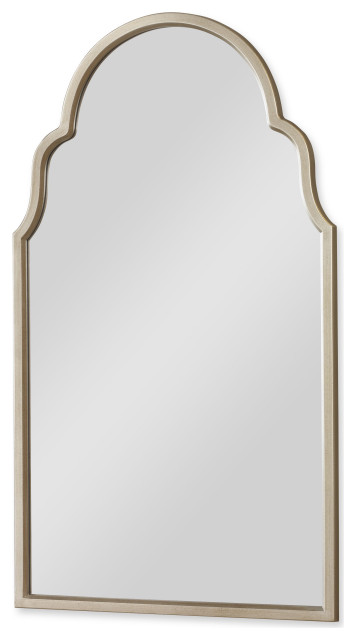 Beautiful shaped arch top frame finished in a warm silver ...