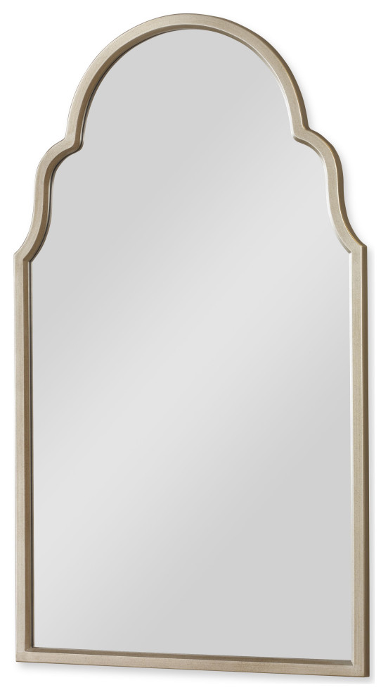 Beautiful shaped arch top frame finished in a warm silver ...