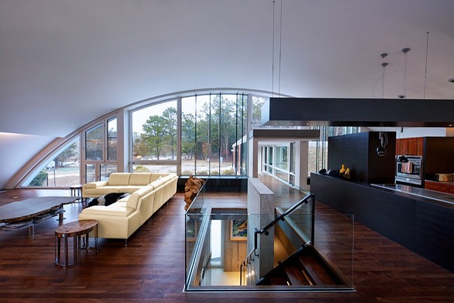 Quonset Hut Home in the Hamptons (Arc House) - Contemporary - Living ...