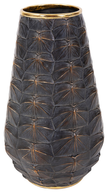 Tortoise Shell Textured Vase, Large - Contemporary - Vases - by Howard ...
