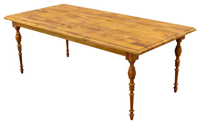 Handcrafted Nana Teak Solid Hardwood Dining Table, 48x36 - Traditional ...