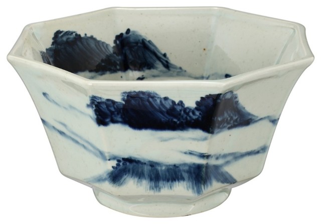 Ceramic Bowl , White - Traditional - Decorative Bowls - by Benzara ...