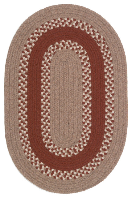 Corsair Banded Oval - Natural 5x7, Oval, Braided - Contemporary - Area ...