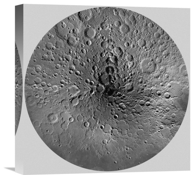 "Unmarked Map of the Moon, North Pole" Artwork, 18" x 18", 18" x 18 ...
