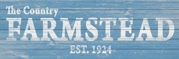 "Country Farmstead" Painting Print on White Wood, 30"x10" - Farmhouse ...