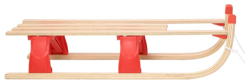 vidaXL Solid Wood Folding Snow Sledge with Backrest Snow Sleigh ...