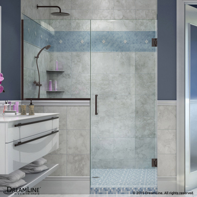 DreamLine Unidoor Plus 47-47.5"x72" Hinged Shower Door - Contemporary - Shower Stalls And Kits ...