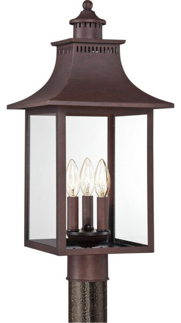 3 Light Outdoor Post Lantern-Copper Bronze Finish - Outdoor - Post ...