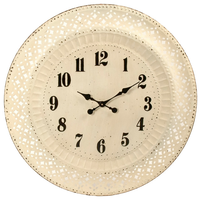 Iron Cutout Clock - Farmhouse - Wall Clocks - by HedgeApple | Houzz