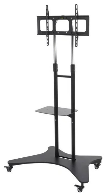 Height Adjustable Rolling TV Cart with Steel and Aluminum Construction ...