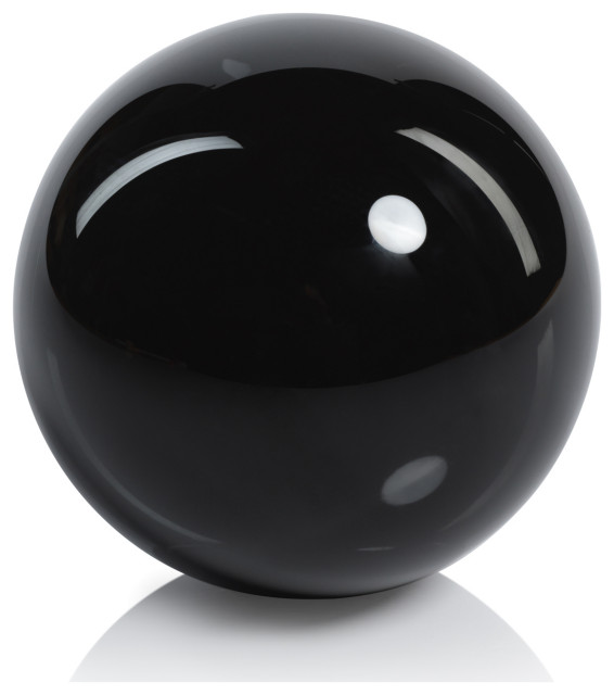 Noyon Crystal Glass Fill Decorative Ball, 4.75" - Contemporary ...