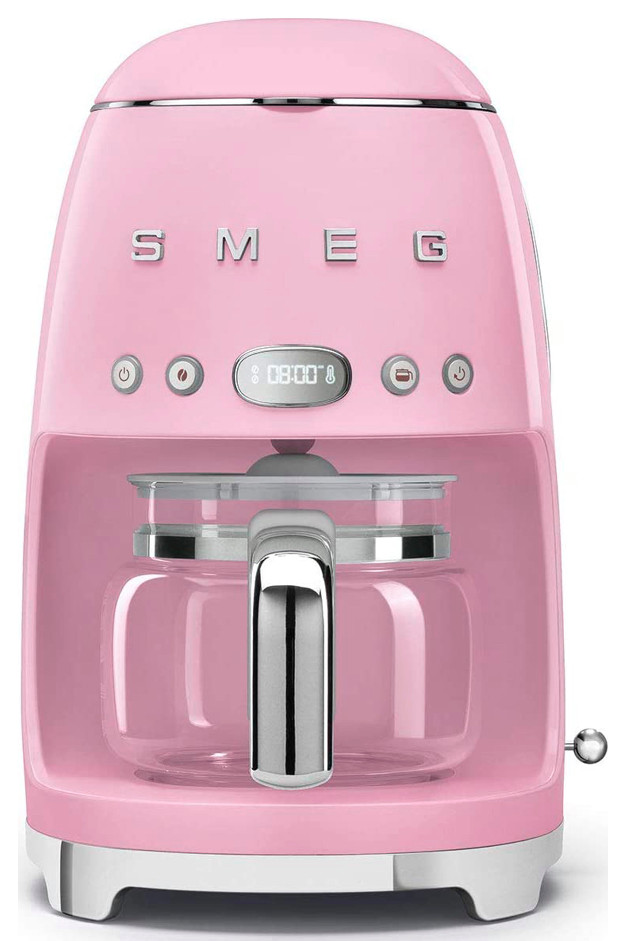 Smeg 50's Retro Style Aesthetic Pink Drip Coffee Machine - Modern ...