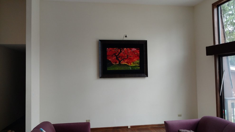 How to decorate 12ft tall wall in great room?