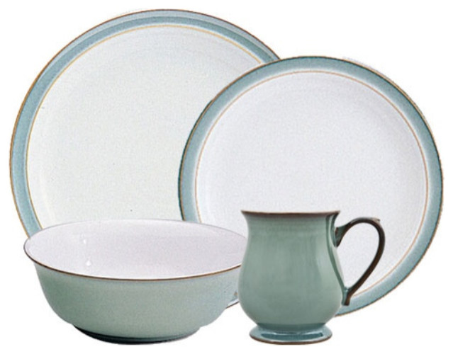 Denby Regency Green 16Pc Dinnerware Set, Service for 4 - Contemporary - Dinnerware Sets - by ...