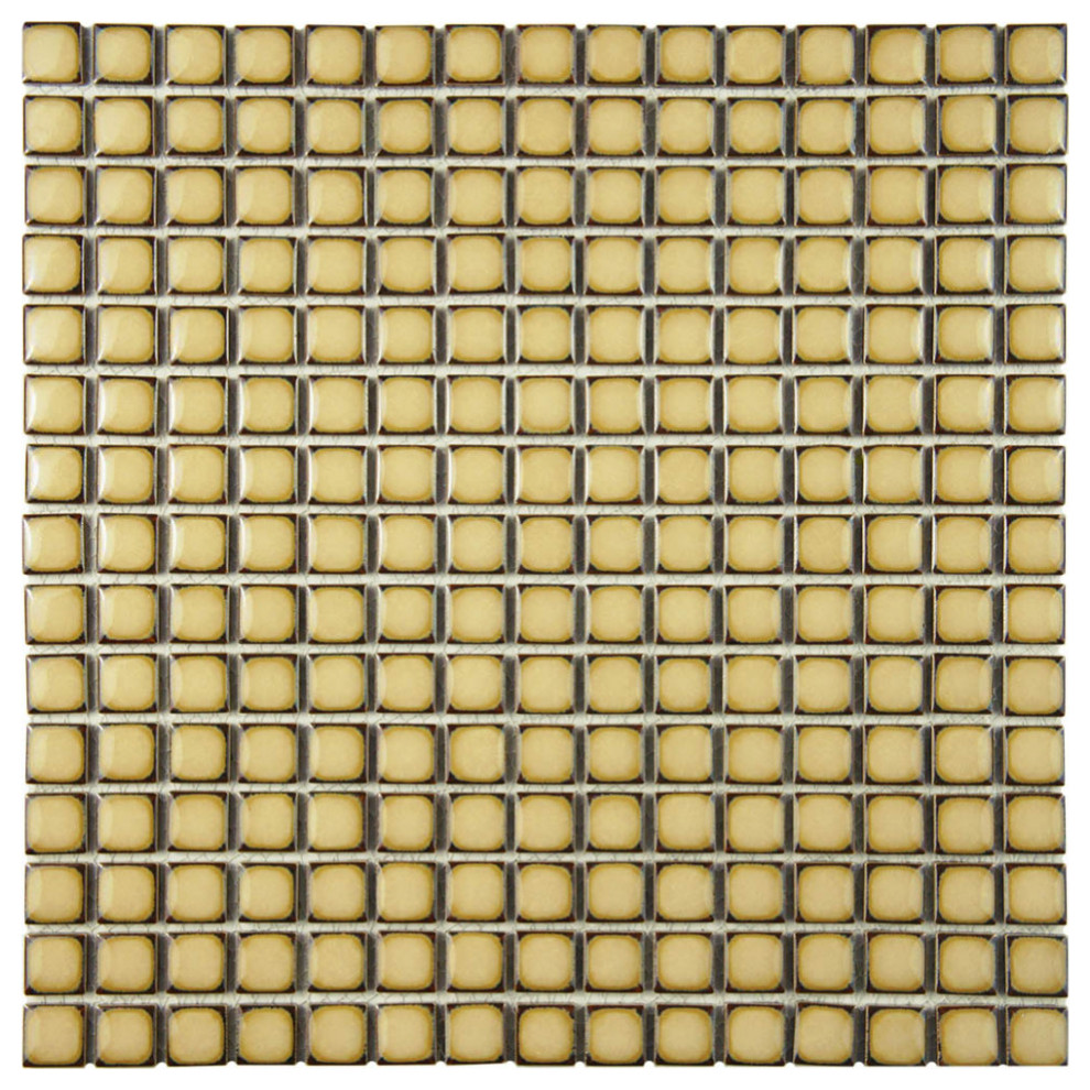 Hudson Edge Porcelain Mosaic Floor and Wall Tile, Caffe, Sample ...