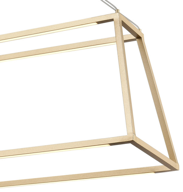 Minimalist 36'' Wide LED Island Light Soft Gold, 36'' - Modern ...