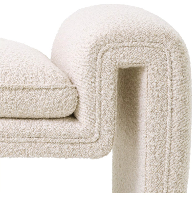 Cream Boucle Upholstered Bench | Eichholtz Tondo - Contemporary ...