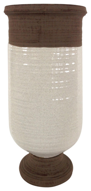 Plutus Brands Ceramic Vase, White Porcelain - Farmhouse - Vases - by ...
