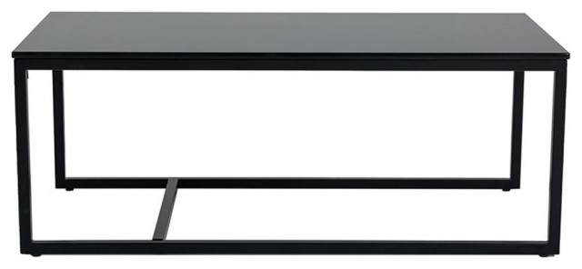 Modrest Baca Rectangular Contemporary Metal and Marble Coffee Table in ...