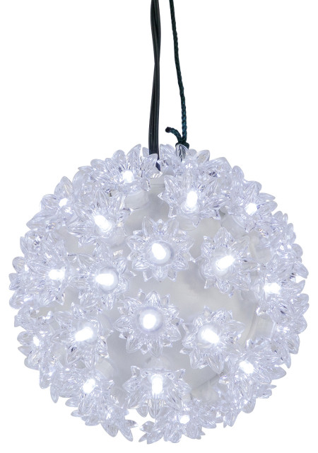 LED Lighted Starlight Sphere Hanging Outdoor Christmas Decoration, 6 ...