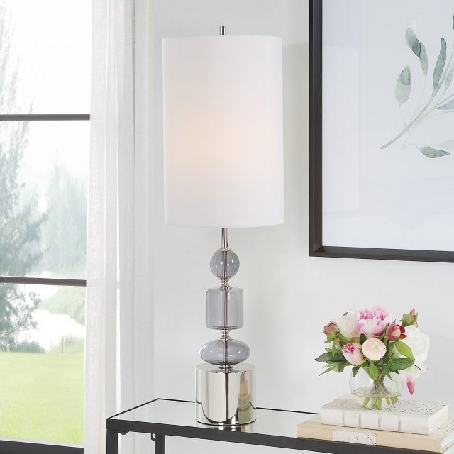 Stratus Gray Glass Buffet Lamp - Transitional - Table Lamps - by Ownax ...
