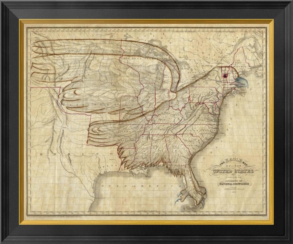"Eagle Map of the United States, 1833" by Joseph and James Churchman ...
