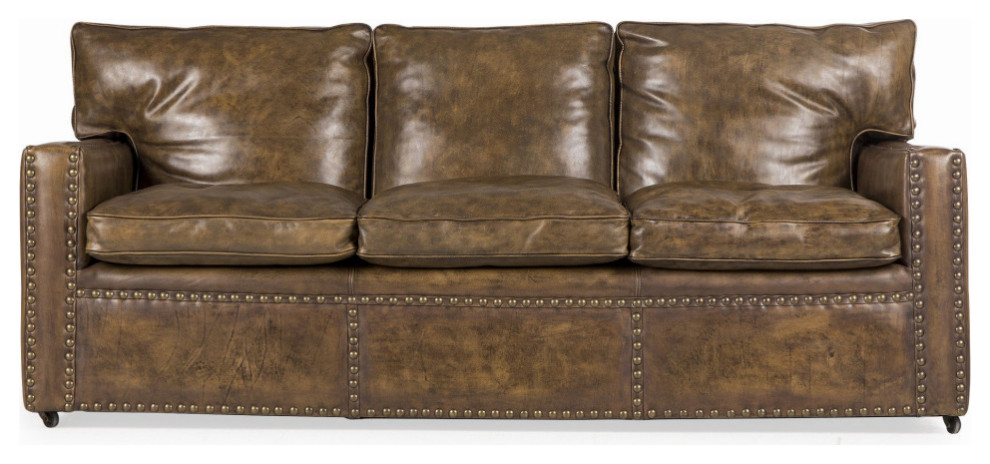Conan Leather Sofa - Transitional - Sofas - by Virgil Stanis Design | Houzz