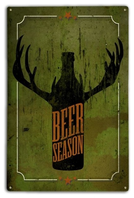Beer Season Classic Metal Sign - Contemporary - Metal Wall Art - by ...
