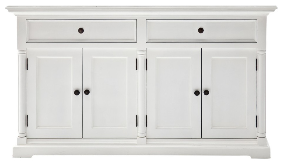 Modern Farm White Two Door Buffet Server - Transitional - Buffets And ...