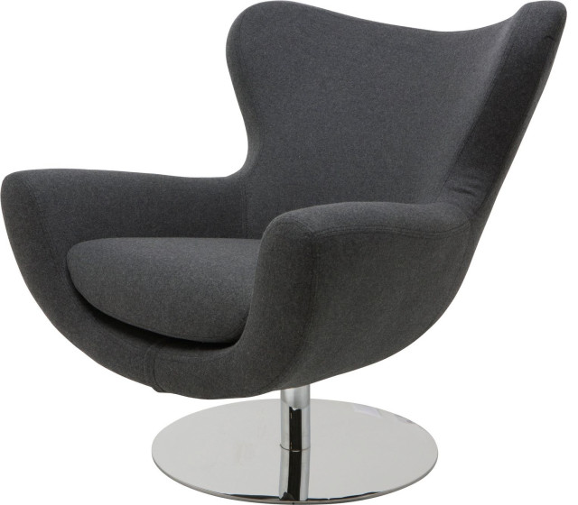 Nuevo Furniture Conner Occasional Chair in Dark Grey - Midcentury ...