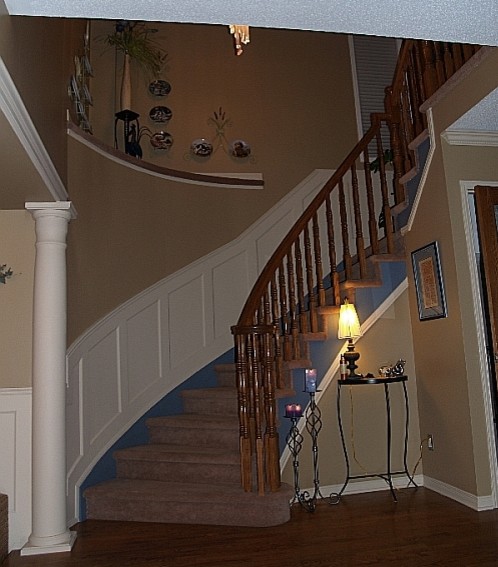 Recessed Paneled Wainscoting for Stairs - Traditional - Staircase ...