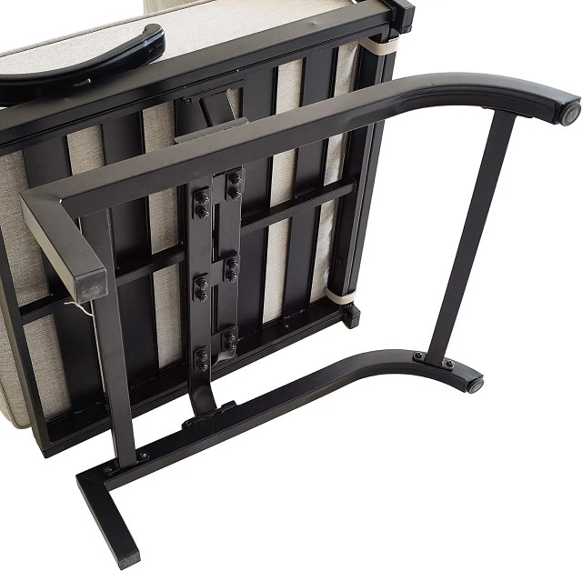 Outdoor Lounge Chair, Cushioned Seat With Motion Spring Function ...