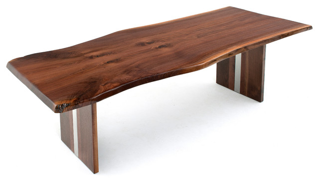 Natural Edge Modern Dining Table, 60x48x31 - Rustic - Dining Tables ...